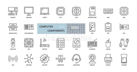 Keyboard Components Stock Illustrations 1607 Keyboard Components