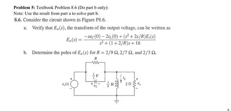 solved problem 5 textbook problem 8 6 do part b
