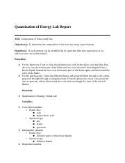 Quantization Energy Lab Report Docx Quantization Of Energy Lab Report Title Composition Of