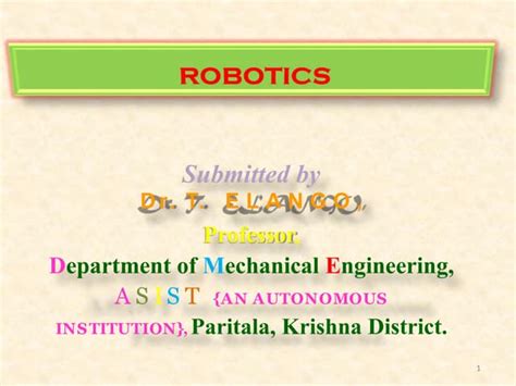 Industrial Robotics Ii New Ppt I Okkkkkkkkpptx