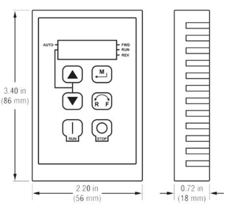 Six Key Vfd Remote Keypad With Display