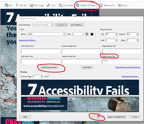 adding page numbers adobe community 13150937