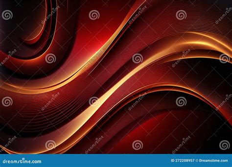 Vector Red Wavy Curve Flow Motion Abstract Backgrounds Stock Illustration Illustration Of
