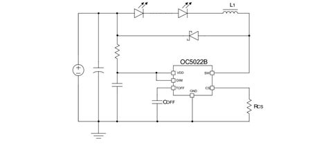 OC5022B built-in MOS switch step-down constant current driver chip ...