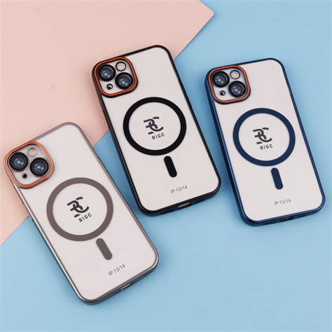 خرید قاب مگ سیف اورجینال الکتروپلیت Bigc محافظ لنزدار Iphone 13 14