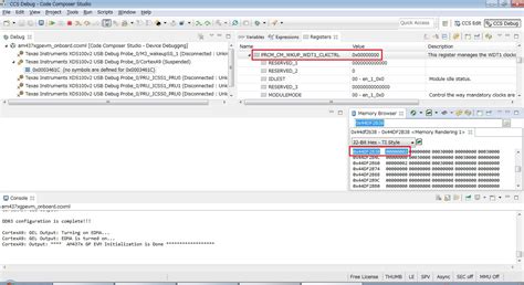 I Cant Readwrite A Register In Ccs Registers View Code Composer
