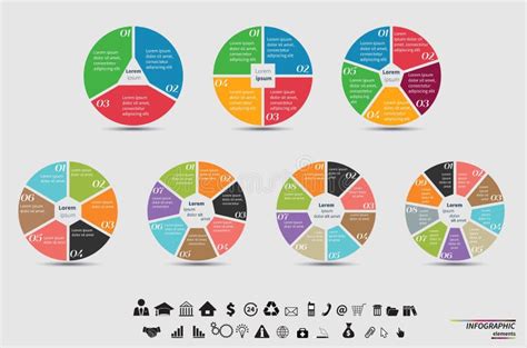 Vector Template For Cycle Diagram Graph Presentation And Round Chart Stock Illustration