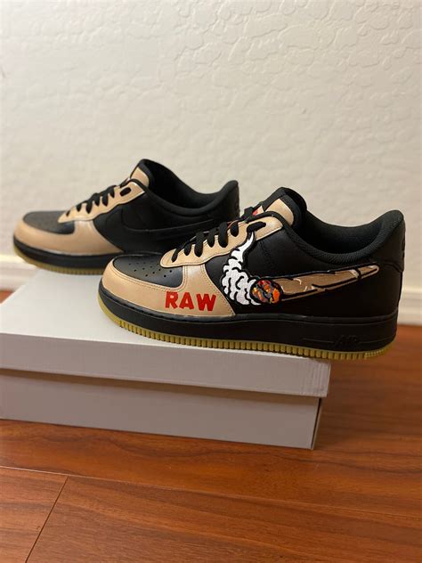 Custom Raw Air Force Ones Etsy