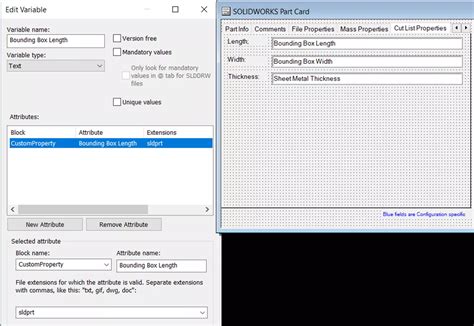 Solidworks Pdm Variable Mapping Tips And Tricks Mass Properties File