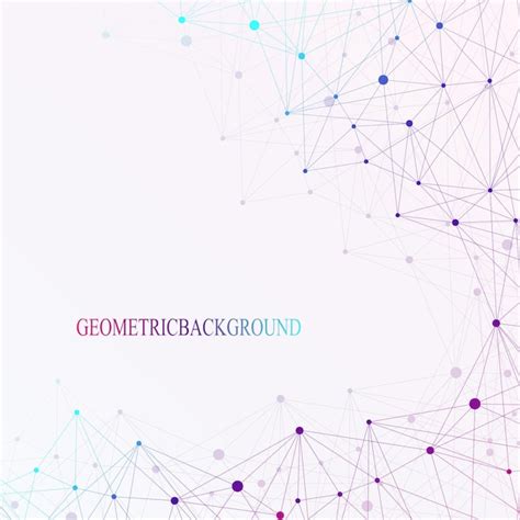 Premium Vector Geometric Abstract Background With Connected Line And Dots