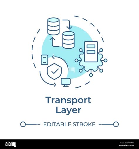 Transport Layer Soft Blue Concept Icon Stock Vector Image And Art Alamy