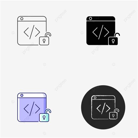 Open Source Code Platforms Icon Coding Script Platform Vector Coding