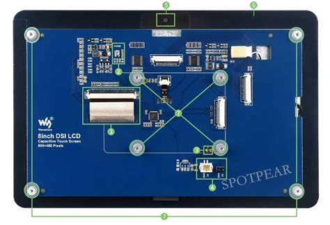 raspberry pi 8 inch dsi lcd display mipi 800×480 capacitive touchscreen