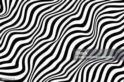 간단한 물결 모양의 배경 착시 오프 아트와 줄무늬의 벡터 일러스트 0명에 대한 스톡 벡터 아트 및 기타 이미지 0명 3차원 형태 검은색 Istock
