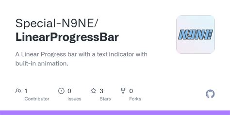 Github Special N9nelinearprogressbar A Linear Progress Bar With A Text Indicator With Built