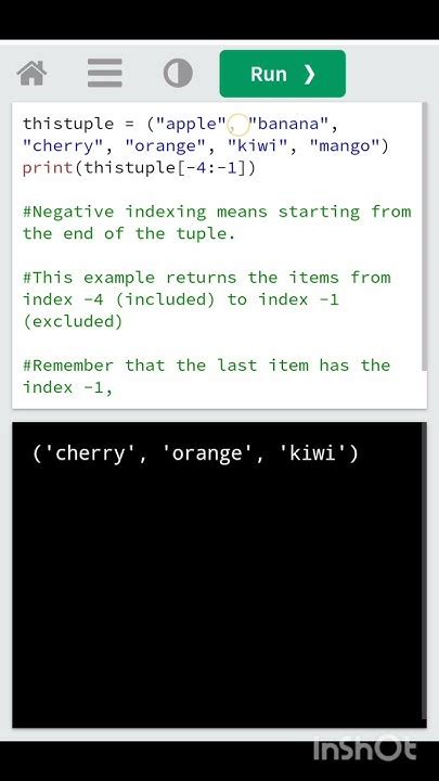 Part 11tuples Pythonprogramming Python Shortvideo Youtube