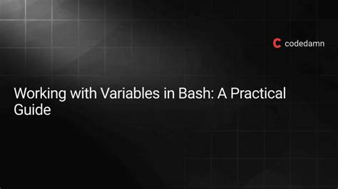 Working With Variables In Bash A Practical Guide