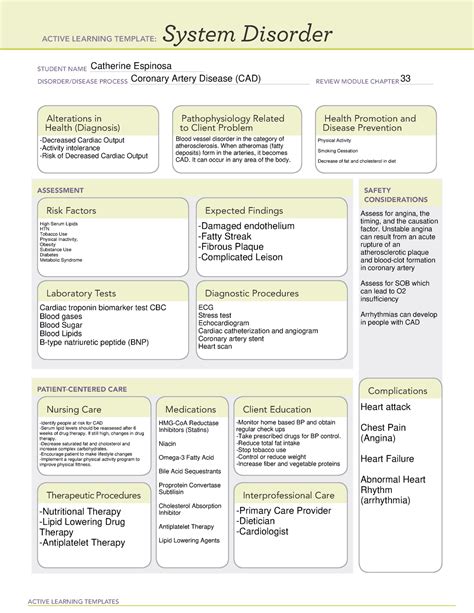 Carotid Artery Disease Power Point Template Free Power Point Template