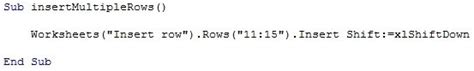 Excel VBA Insert Row Step By Step Guide And 9 Code Examples