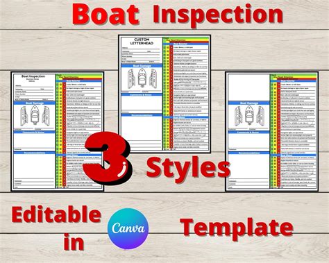 Boat Inspection Report Multi Point Boat Inspection Checklist And