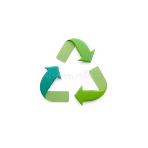 Curved Arrow Recycle Symbol On Clean White Background Stock Illustration Illustration Of