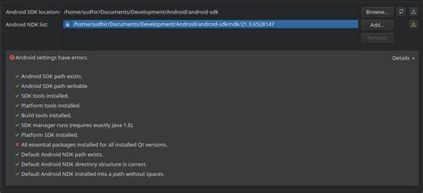 Project ERROR You Need To Set The ANDROID NDK ROOT Environment