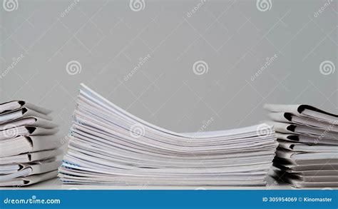 Time Lapse Of Paper Sheets On White Background Stop Motion Animation