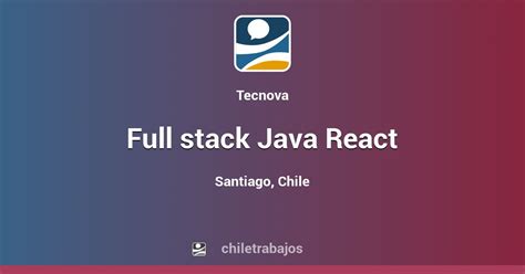 Full Stack Java React Santiago Chiletrabajos