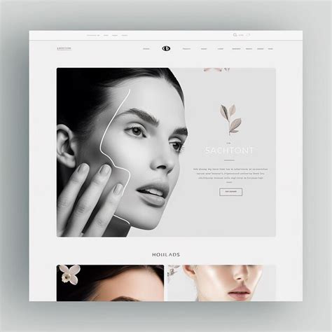 Web Design UI UX Landing Page For Skin Aesthetics Clinic Premium AI