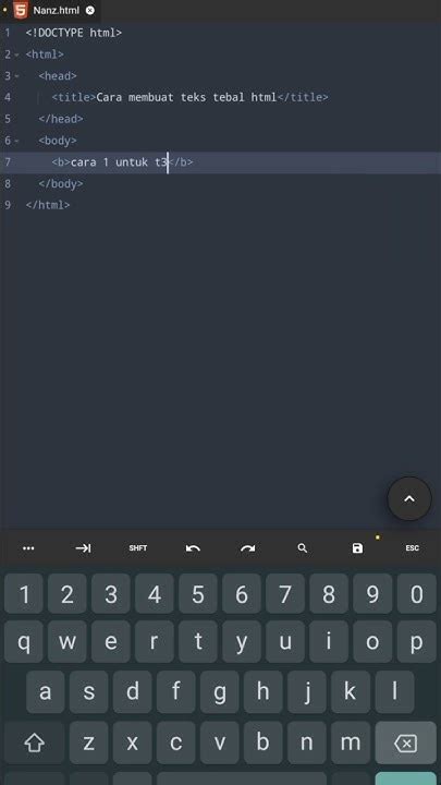 cara membuat teks tebal html html html5 htmlcode htmltutorial