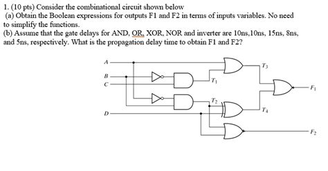 Video Solution Consider The Combinational Circuit Shown Below A