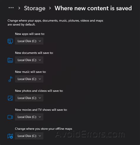 Change The Default Save Location For Files And Folders On Windows AvoidErrors