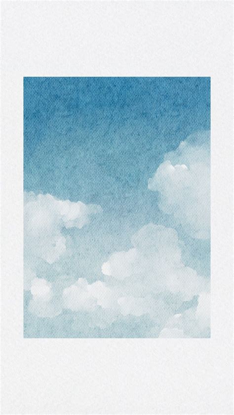 Blue Sky Drawing Wallpaper