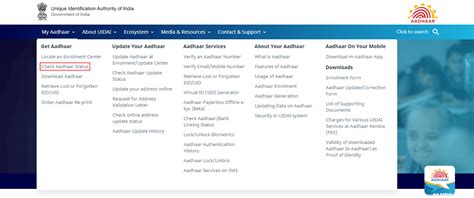 Aadhar Card Status Check Aadhaar Update Status Online