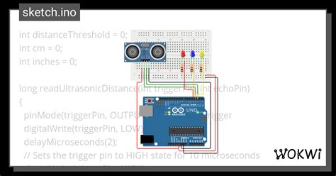 Ultrasonic Distance Sensor Wokwi Esp32 Stm32 Arduino Simulator