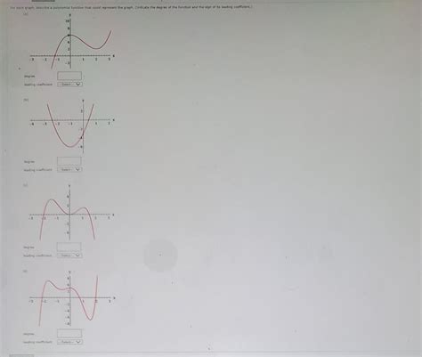 solved for each graph describe a polynomial function that