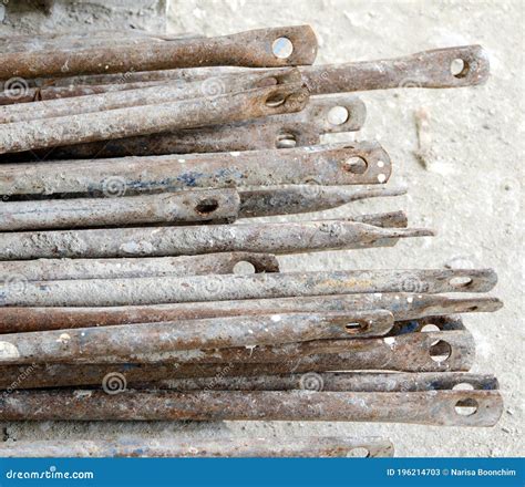 Steel For Assembling Scaffolding Stock Image Image Of House Builder