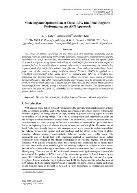 pdf modeling and optimization of diesel lpg dual fuel engine s