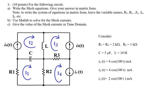 solved 1 10 points for the following circuit a write
