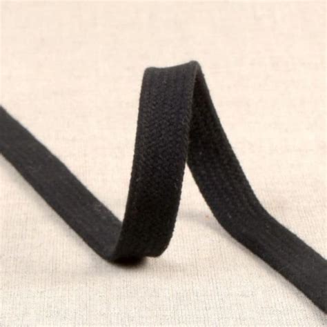 Flat Tubular Braid Black