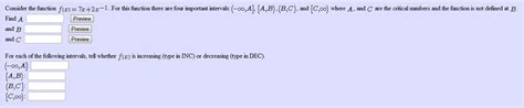 Solved Consider The Function F X 7x 2x 1 For This