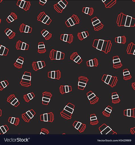 Line Coffee Cup To Go Icon Isolated Seamless Vector Image