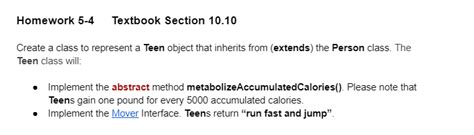 Solved Implement Abstract Method To My Code Add Onto It I Chegg