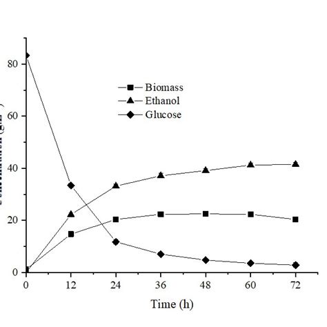 Experimental Data Of Biomass Ethanol And Glucose During Fermentation