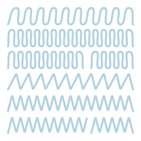 Zig Zag Vector Set Dudle Line Pattern Design For Border 24230439