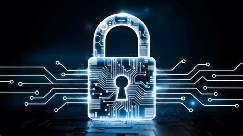 Cyber Security Padlock Protecting Digital Assets Stock Illustration