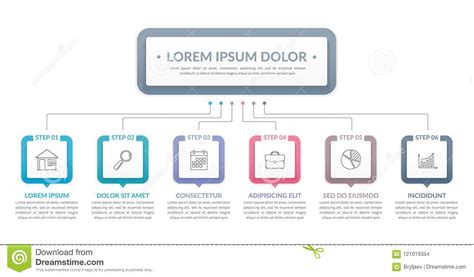 Infographic Template With Steps Stock Vector Illustration Of Banner Abstract
