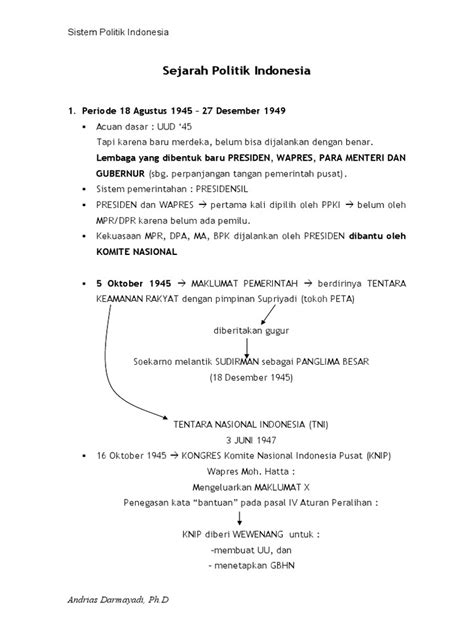 Sejarah Politik Indonesia Pdf Politik Sejarah