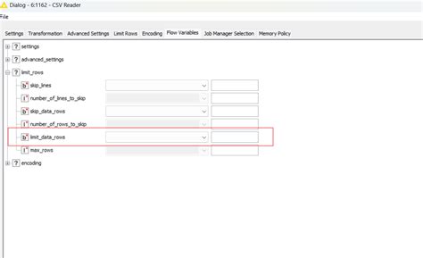 Read Csv With Flow Variable Limit Row Knime Analytics Platform Knime Community Forum