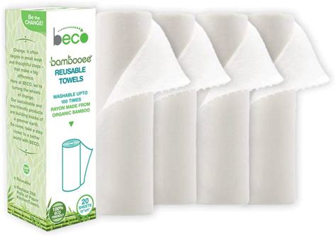 Beco Bambooee Eco Friendly Reusable Kitchen Towel Roll 20 Sheets